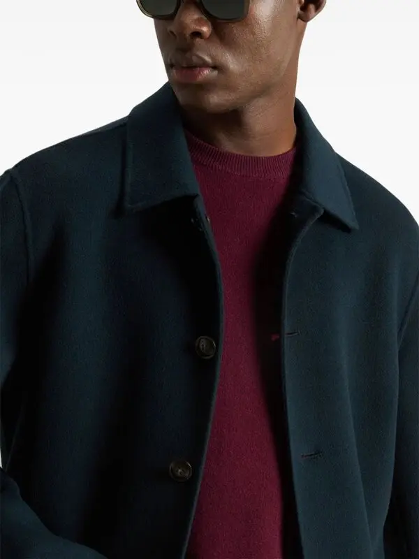 Woolrich Single-breasted Coat - Blue