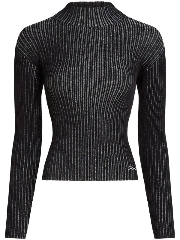 Karl Lagerfeld Lurex T-shirt - Black