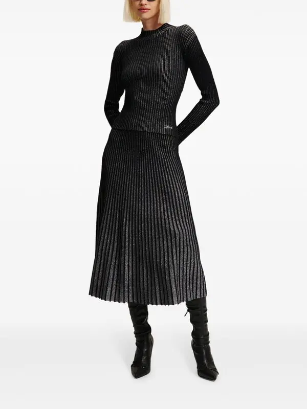Karl Lagerfeld Lurex T-shirt - Black