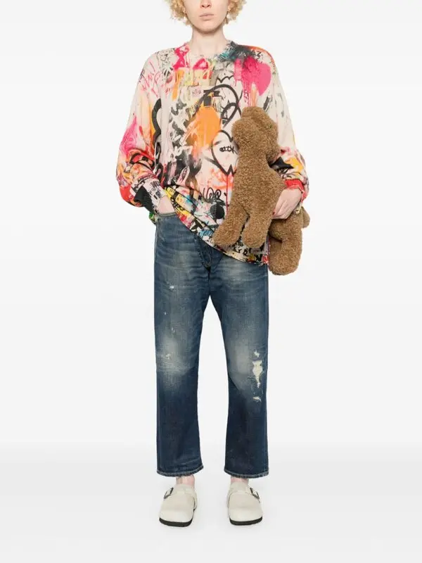 R13 Crossover Straight Leg Jeans