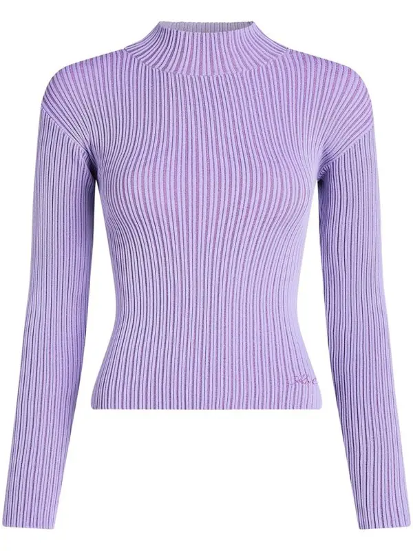 Karl Lagerfeld Mock-neck T-shirt - Purple