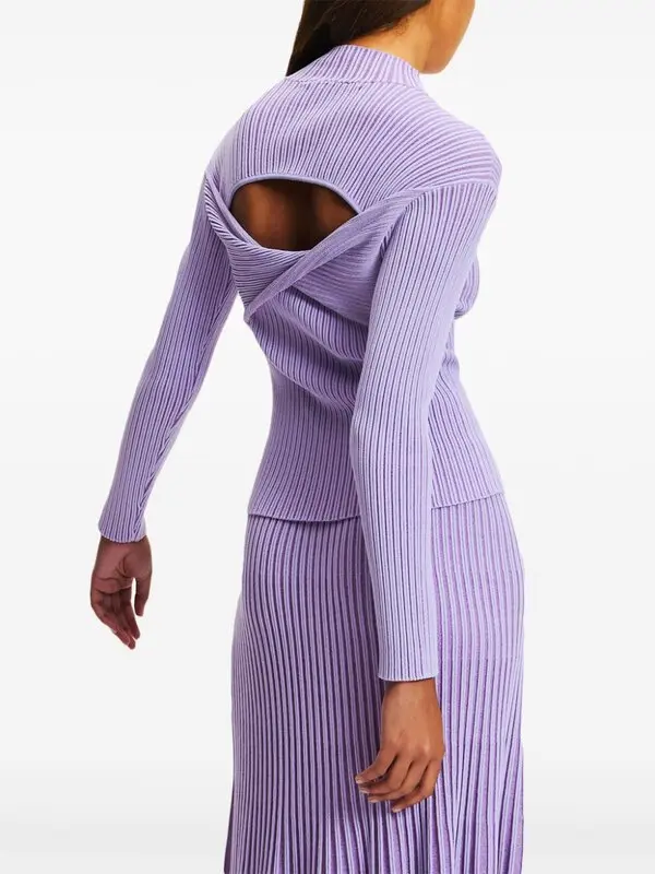 Karl Lagerfeld Mock-neck T-shirt - Purple