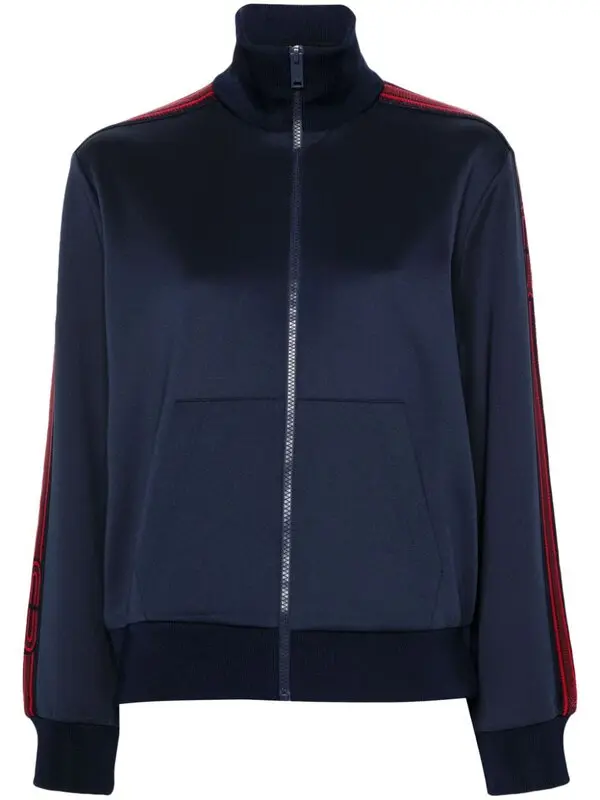 Maje Striped Zip-up Sweatshirt