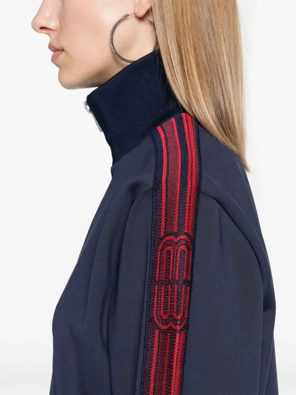 Maje Striped Zip-up Sweatshirt