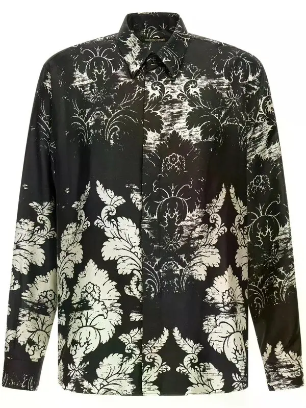 Roberto Cavalli Broccato-print Shirt