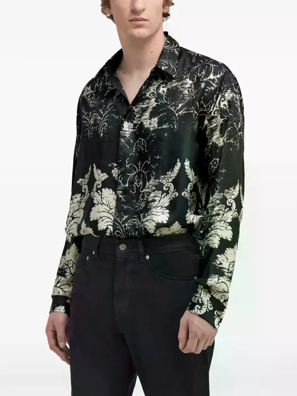 Roberto Cavalli Broccato-print Shirt