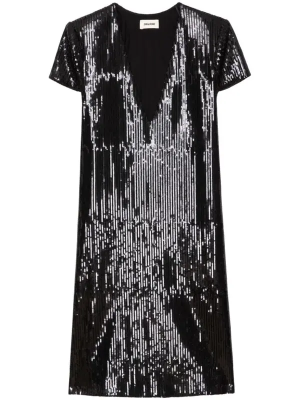 Zadig&Voltaire Rashu Sequin Mini Dress - Black