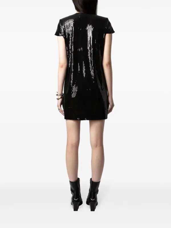 Zadig&Voltaire Rashu Sequin Mini Dress - Black
