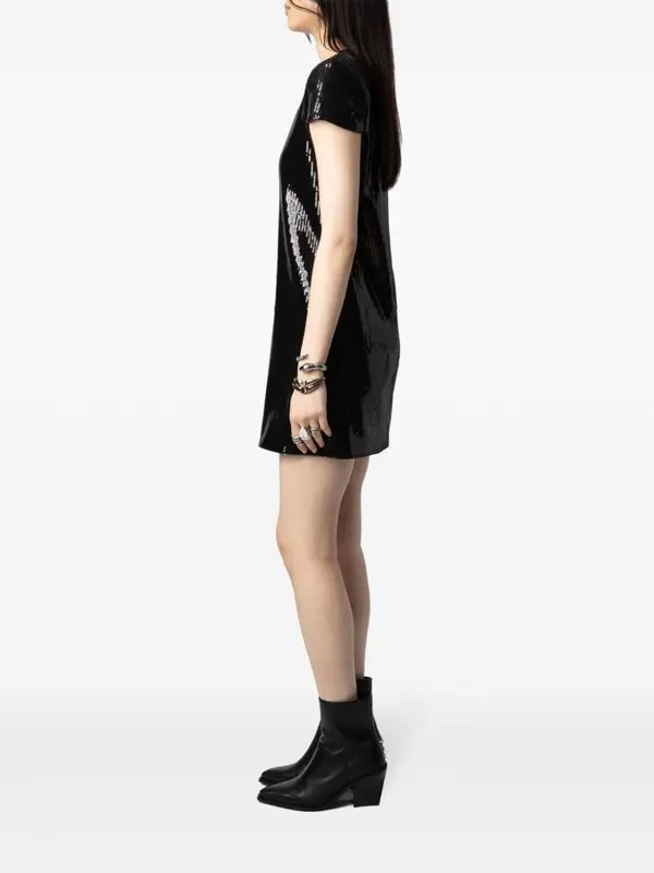 Zadig&Voltaire Rashu Sequin Mini Dress - Black