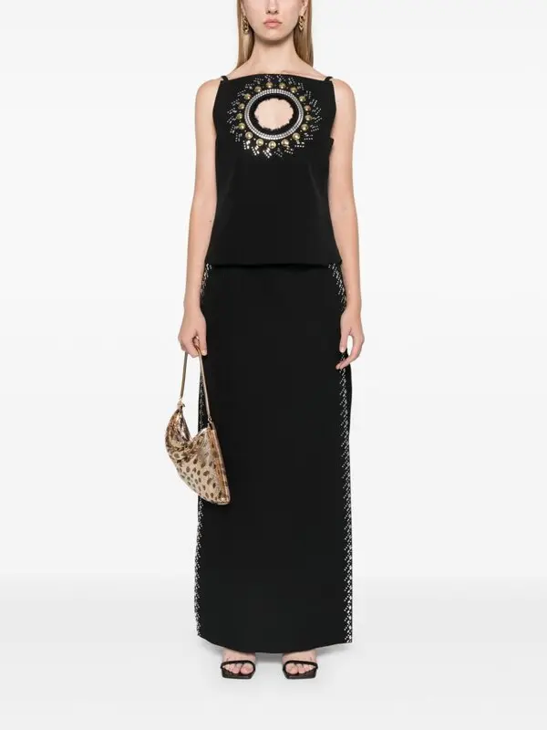 Rabanne Rhinestone-embellished Maxi Skirt