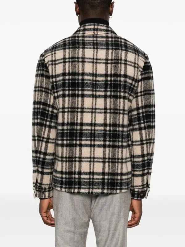 Eleventy Checkered Shirt Jacket