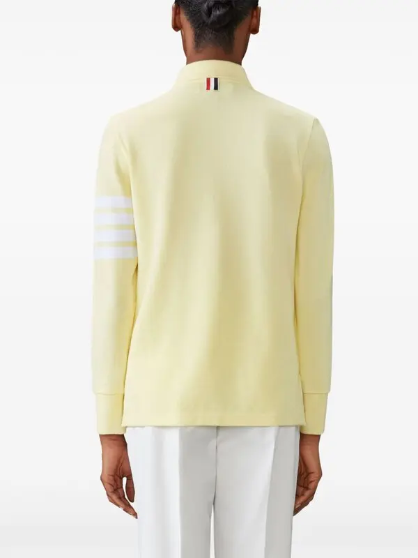Thom Browne 4-bar Long-sleeved Polo Top - Yellow