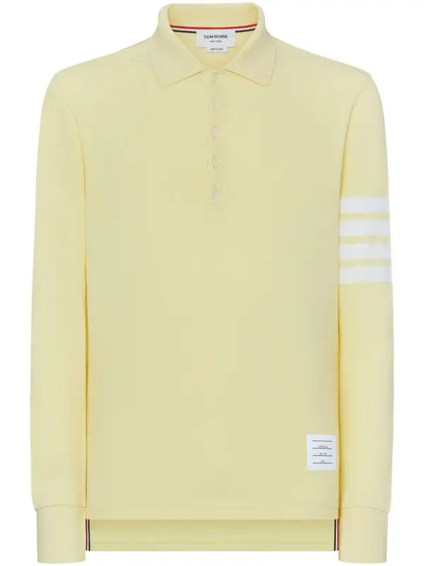 Thom Browne 4-bar Long-sleeve Polo Shirt
