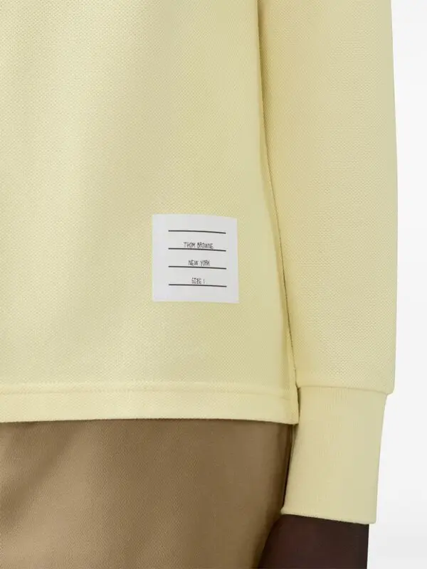 Thom Browne 4-bar Long-sleeve Polo Shirt