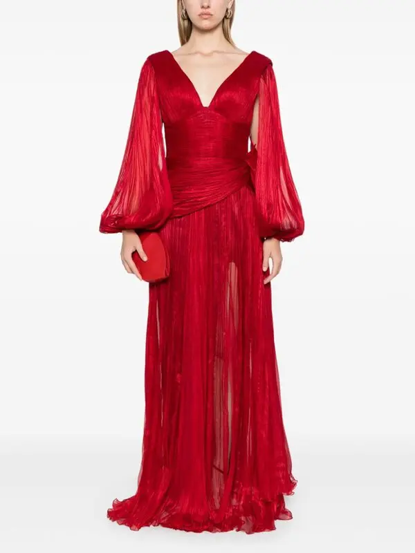 IRIS SERBAN Lunah Metallic Threading Gown