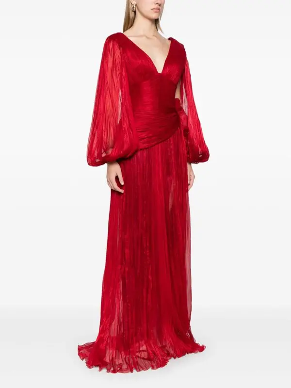 IRIS SERBAN Lunah Metallic Threading Gown