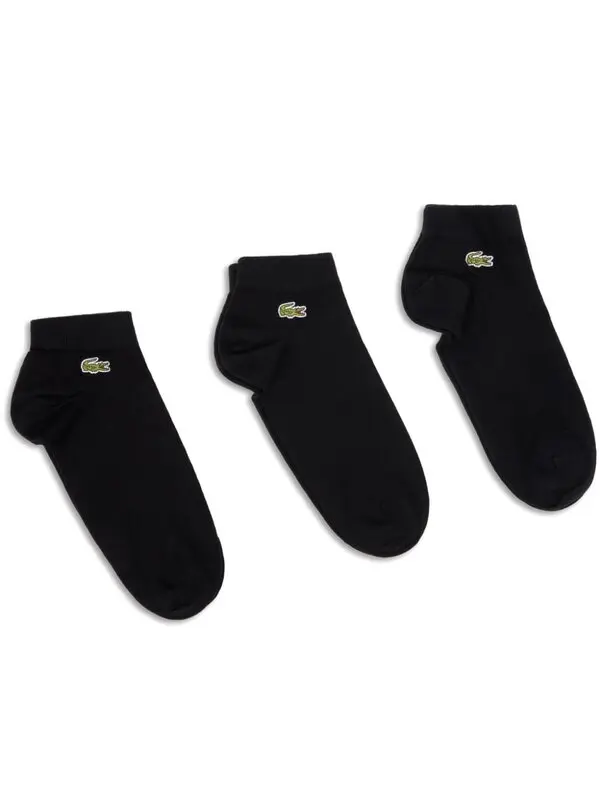 Lacoste Logo-embroidered Socks - Black