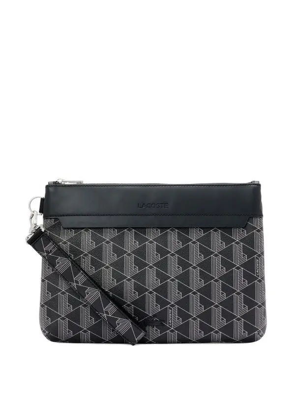Lacoste Monogram Jacquard Clutch - Grey