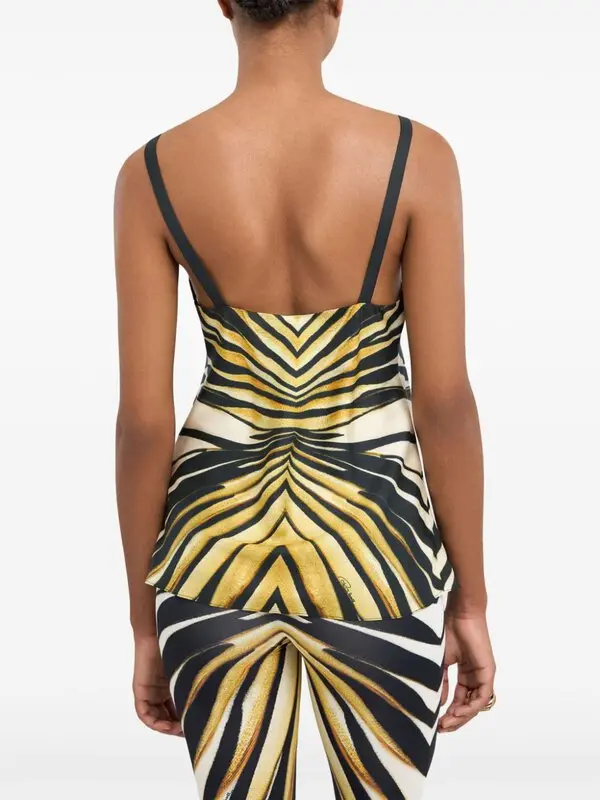 Roberto Cavalli Graphic Print Silk Top