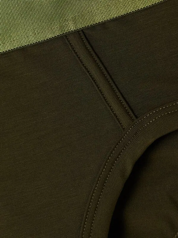 CDLP Set Of Three Stretch-tencel Lyocell Briefs - Green