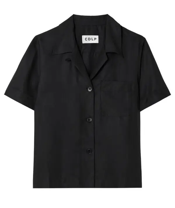 CDLP Lyocell Pajama Shirt - Black