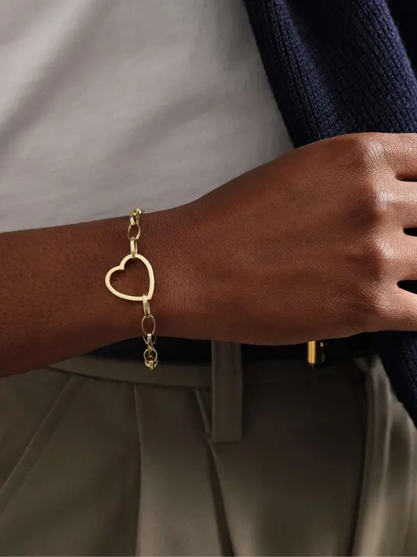 JENNIFER MEYER Medium Edith Open Heart Bracelet
