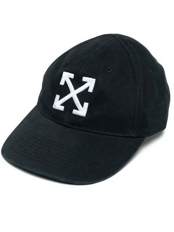 Off-White Arrow Logo Baseball Cap - Black