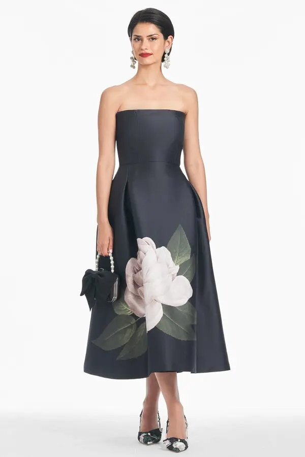 Sachin & Babi Shay Strapless Tea-length Dress