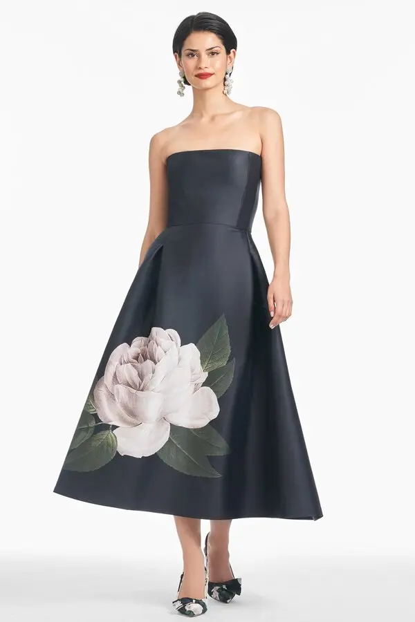 Sachin & Babi Shay Strapless Tea-length Dress