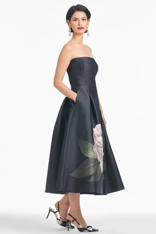 Sachin & Babi Shay Strapless Tea-length Dress