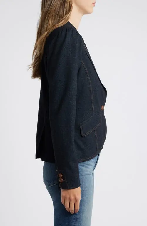 Wit & Wisdom Puff Shoulder Blazer