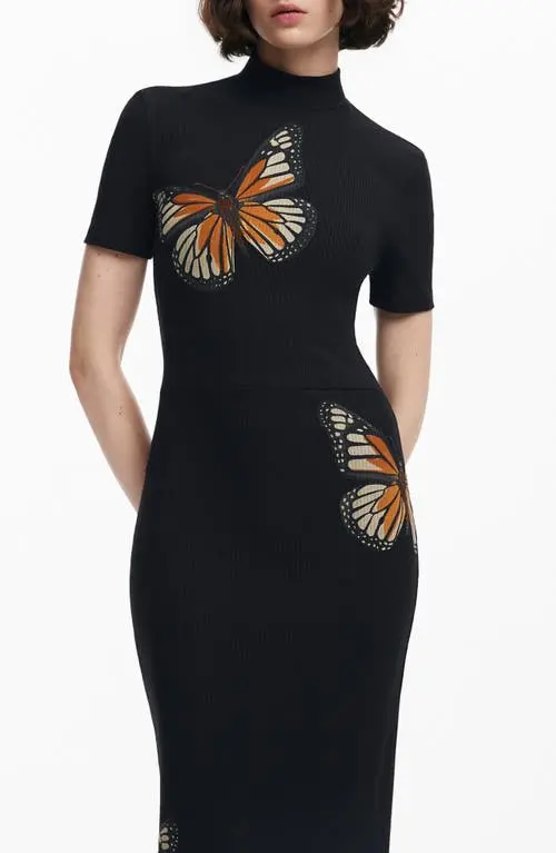 Desigual Virginia Butterfly Maxi Dress In Black - 55% Off | Editorialist