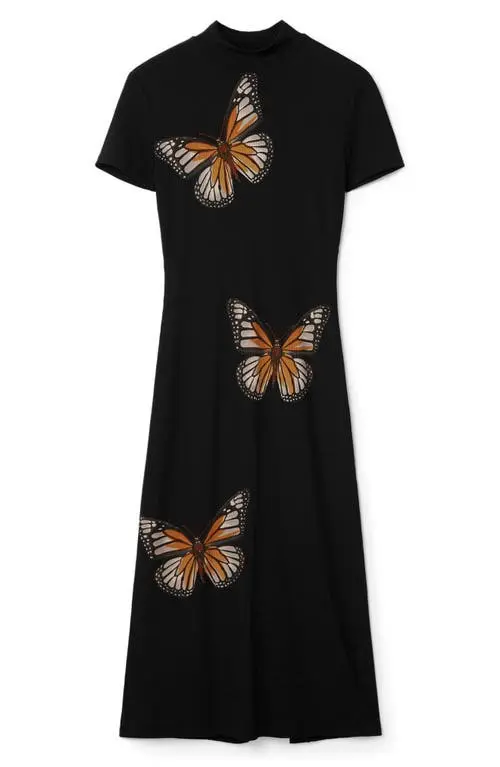 Desigual Virginia Butterfly Maxi Dress In Black - 55% Off | Editorialist