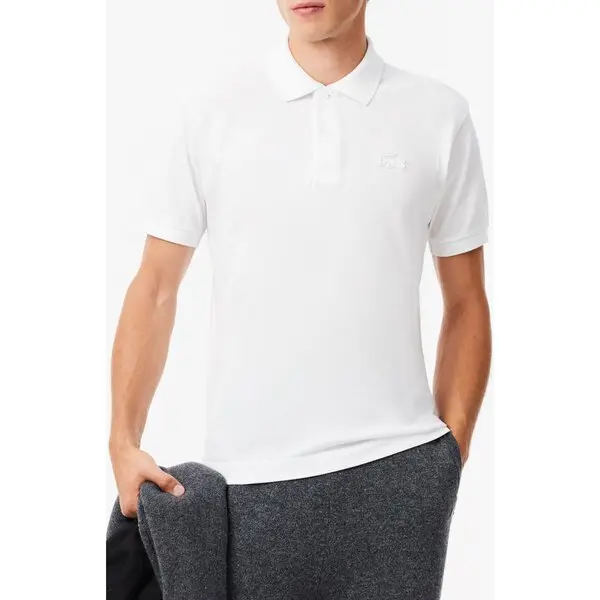 Lacoste Small Croc Polo - White