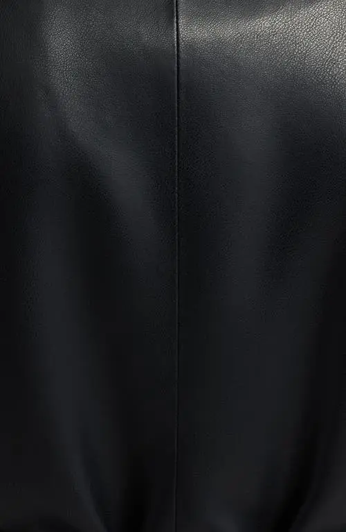 Michael Kors Belted Faux Leather Wrap Coat