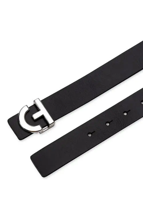 Cole Haan Logo Plaque Leather Belt