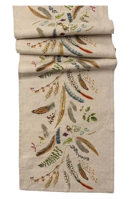 JULISKA Forest Walk Linen Table Runner - Caf Au Lait