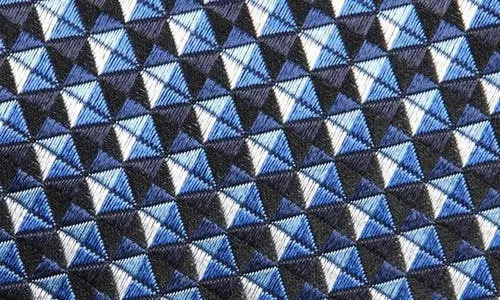 Zegna Large Triangle Silk Neck Tie - Navy
