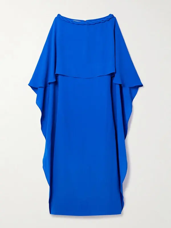 Valentino Garavani Cape-effect Midi Dress - Blue