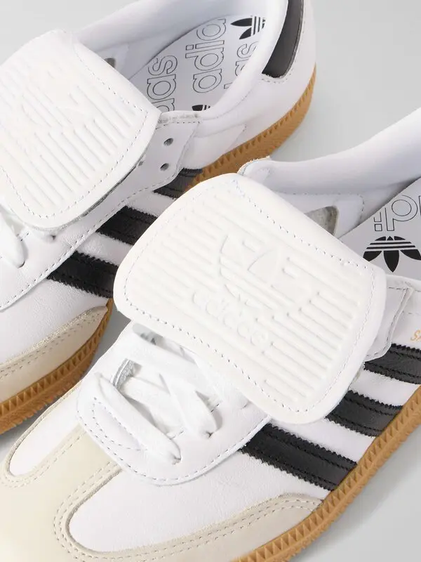 Adidas Originals By Alexander Wang Samba Lt Nubuck-Trimmed Leather Sneakers  In White - 40% Off | Editorialist
