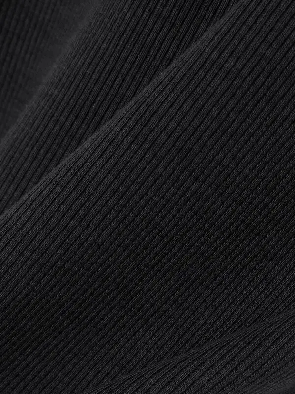 CDLP Ribbed Stretch Lyocell And Cotton-blend T-shirt - Black