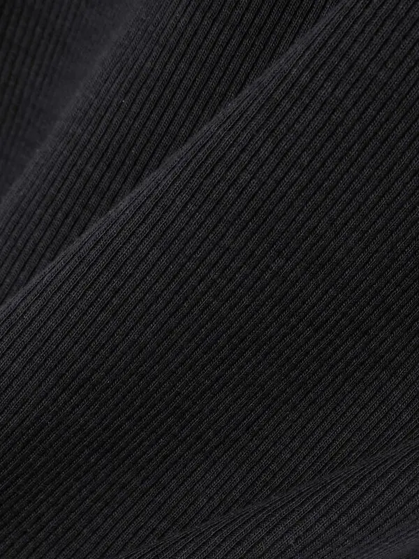CDLP Ribbed Stretch Lyocell And Cotton-blend T-shirt - Black
