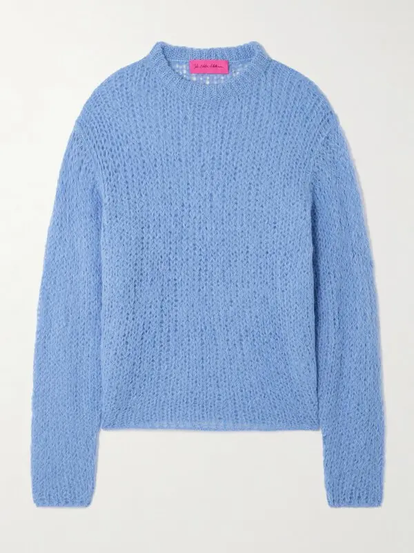 THE ELDER STATESMAN Thistle Brushed Alpaca-blend Sweater