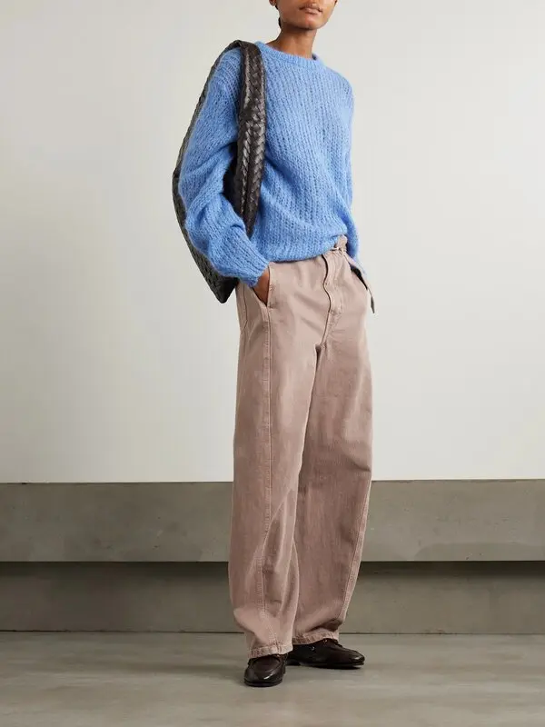 THE ELDER STATESMAN Thistle Brushed Alpaca-blend Sweater