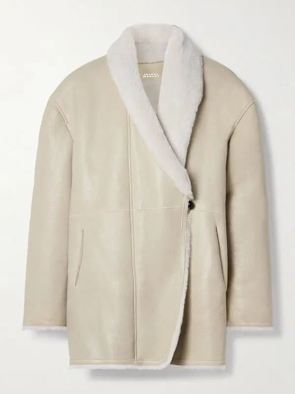 Isabel Marant Elanore Shearling Jacket - Ecru