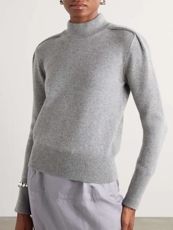 Sasuphi Ribbed Cashmere Mock Neck Sweater