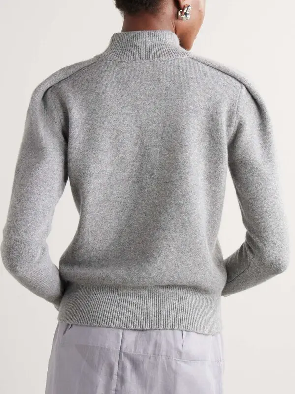 Sasuphi Ribbed Cashmere Mock Neck Sweater