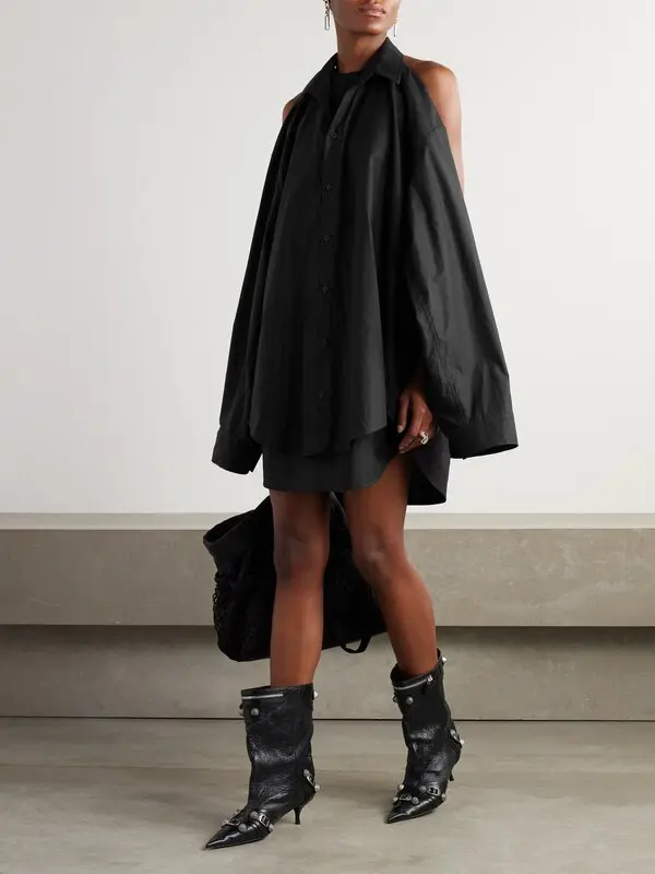 Balenciaga Cotton-poplin Mini Shirt Dress