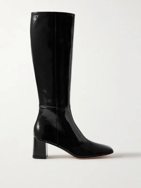 GIANVITO ROSSI Nuit 55 Patent-leather Knee Boots