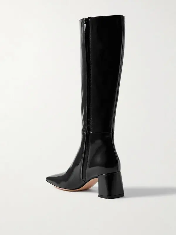 GIANVITO ROSSI Nuit 55 Patent-leather Knee Boots